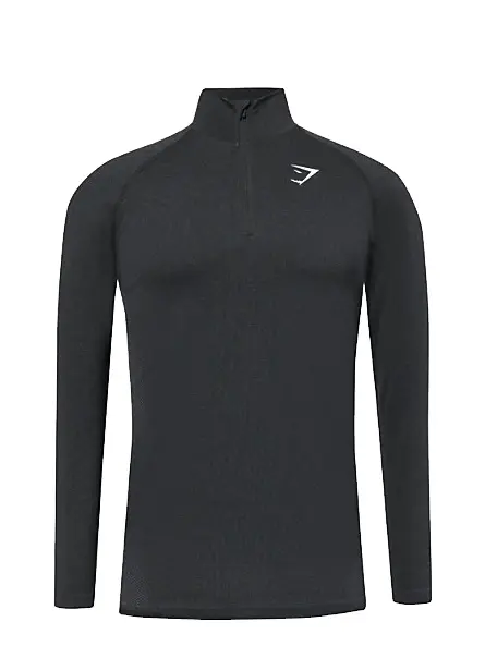 GYMSHARK Vital Seamless Half-zip Top - Black