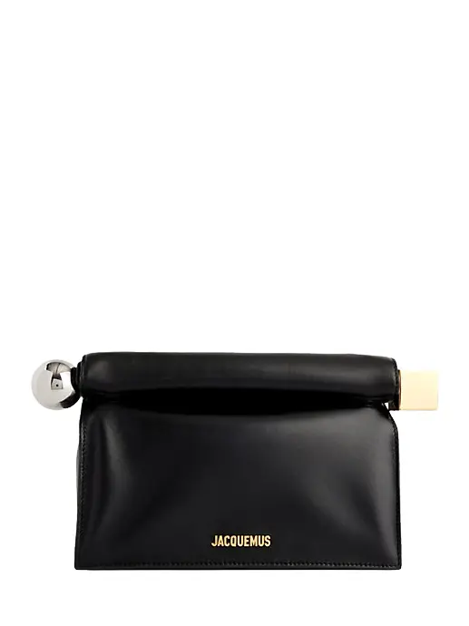 Jacquemus La Pochette Rond Carre Clutch Bag - Black
