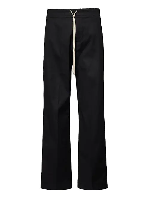 Rick Owens Relaxed-fit Cotton Trousers - Black