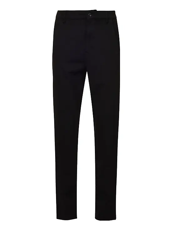 7 For All Mankind Regular-fit Tapered Stretch-jersey Trousers - Black