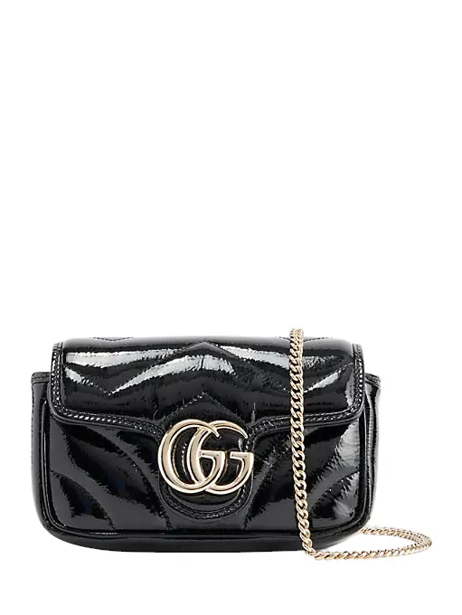 Gucci Mini Marmont Quilted Leather Cross-body Bag - Black/black