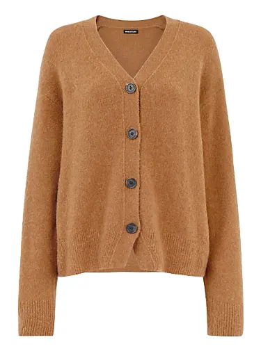 Whistles Textured Knitted Cardigan - Tan