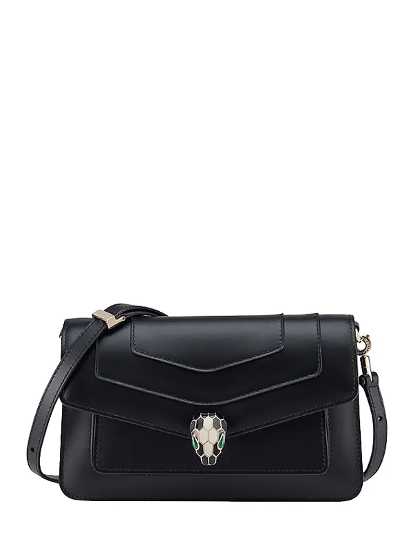 BVLGARI Serpenti Forever East-west Shoulder Bag - Black
