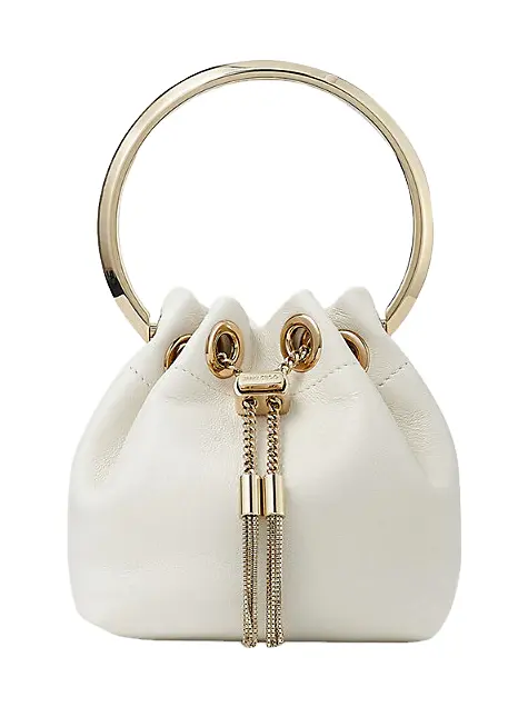 JIMMY CHOO Bon Bon Micro Top-handle Bag - Latte
