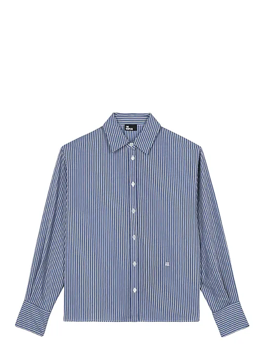 The Kooples Stripe Woven Shirt - Blue White
