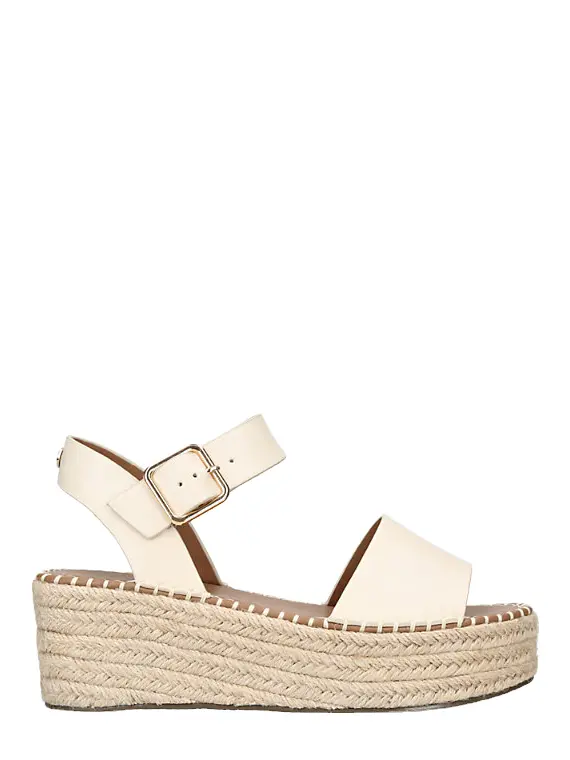 Kurt Geiger Pia Espadrille Woven Wedge Sandals - Bone