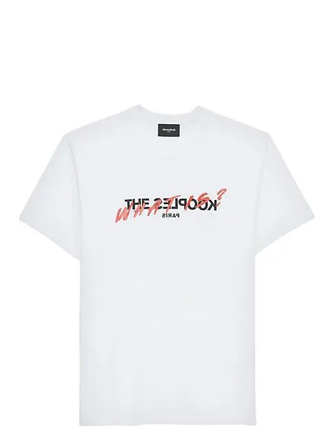 The Kooples Graphic-print Cotton-jersey T-shirt - Whi01