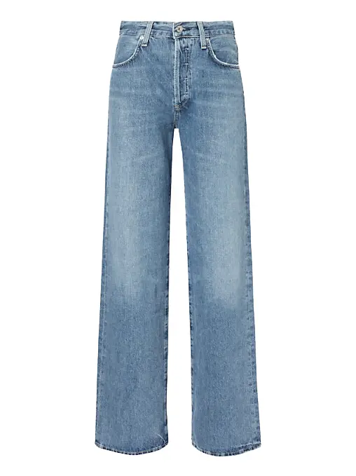 Citizens Of Humanity Annina Wide-leg Mid-rise Denim Jeans - Starsign (med Ind)