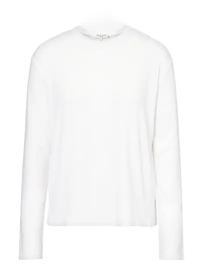 Rag & Bone Split-hem Long-sleeved Top - White