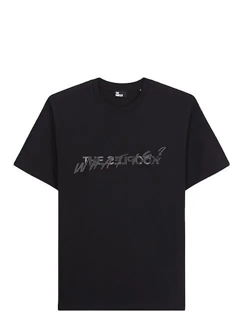 The Kooples Logo Text-print Cotton-jersey T-shirt - Black