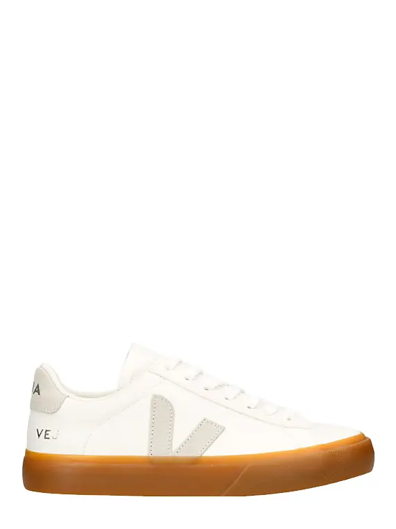VEJA Campo Logo-embroidered Low-top Leather Trainers - White/oth