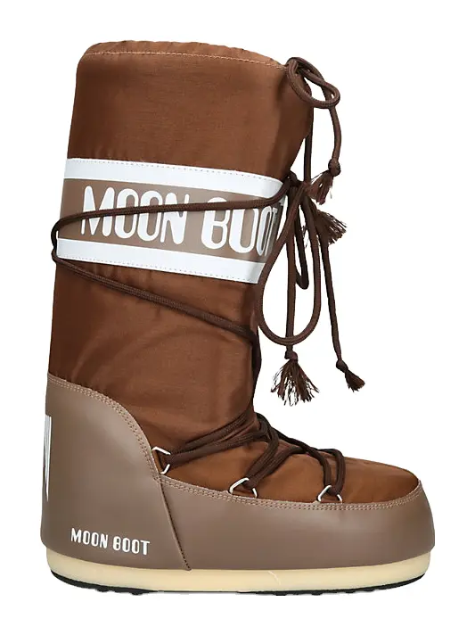 Moon Boot Icon Brand-print Shell Boots - Brown
