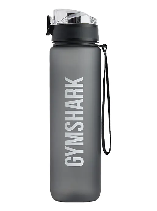 GYMSHARK Branded Sports Bottle - Black