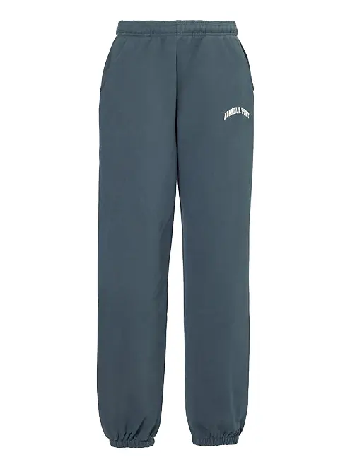 ADANOLA Straight-leg Cotton-jersey Jogging Bottoms - Midnight Blue
