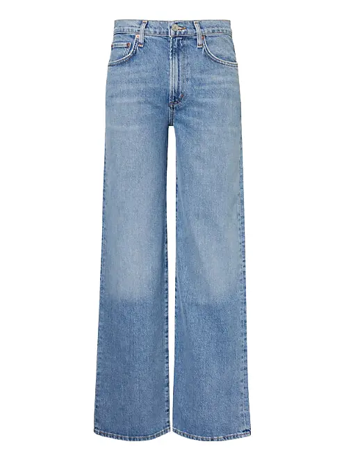 AGOLDE Harper Straight-leg Mid-rise Jeans - Flash (med Marble Ind)
