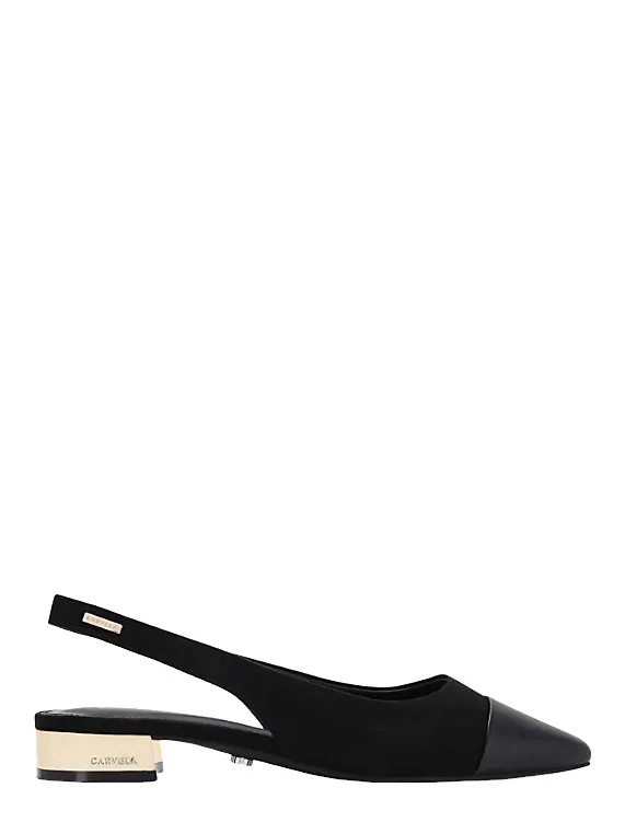 Carvela Amelia Sling-back Faux-leather Pumps - Black