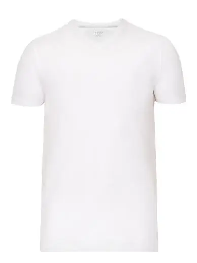 Falke Pack Of Two Daily Comfort V-neck Stretch-cotton T-shirts Xxl - White