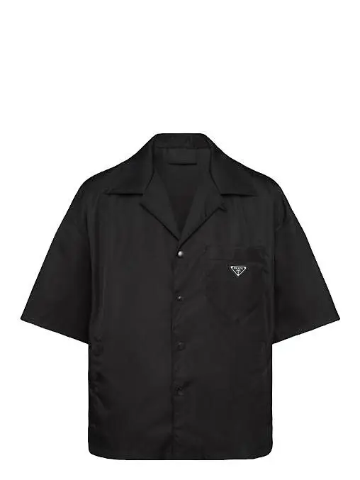 Prada Re-nylon Boxy-fit Nylon Shirt Xxl - Black