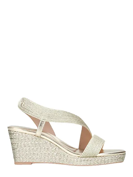 Carvela Gala Rope-effect Woven Heeled Sandals - Gold