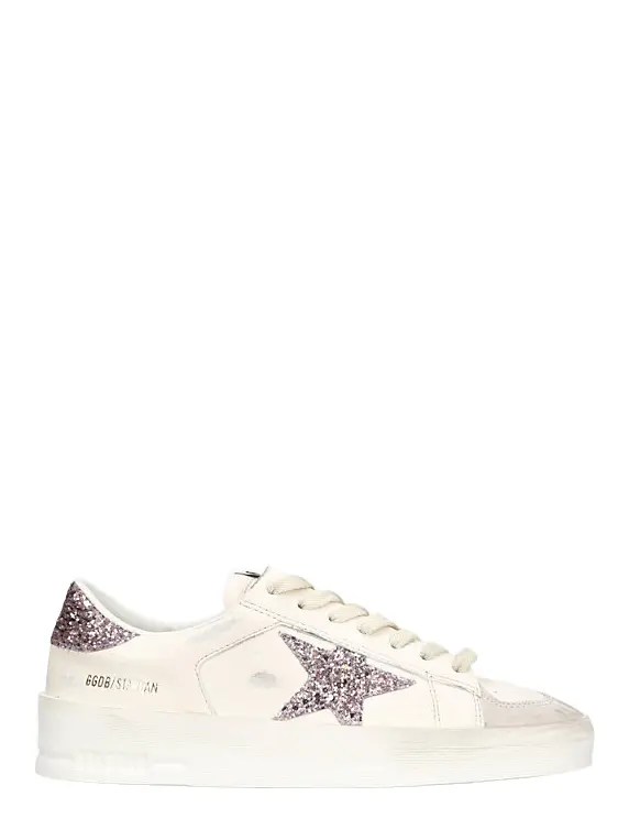 GOLDEN GOOSE Stardan Leather Low-top Trainers - White/comb