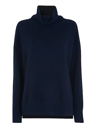Whistles Roll-neck Cashmere Jumper - Navy