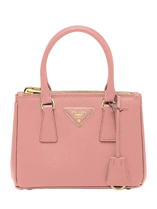 Prada Galleria Mini Saffiano Leather Tote Bag - Pink
