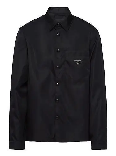 Prada Re-nylon Brand-plaque Polyamide Shirt - Black