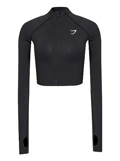 GYMSHARK Vital Seamless 2.0 Stretch-jersey Jacket - Black Marl