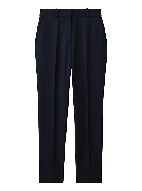 REISS Gabi Slim-leg Trousers - Navy