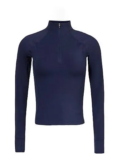 ADANOLA Stretch-recycled Polyamide Top - Navy