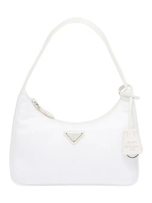 Prada Re-edition 2000 Nylon Shoulder Bag - White