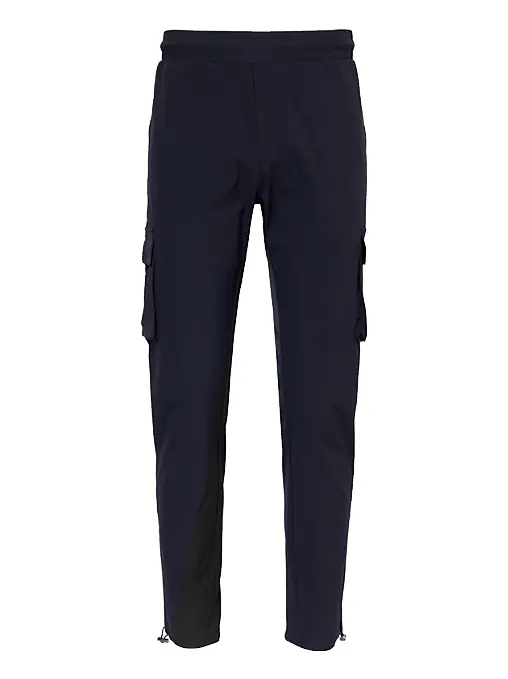 ARNE Tapered-leg Mid-rise Stretch-woven Trousers - Navy