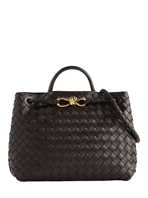 Bottega Veneta Andiamo Leather Tote Bag - Fondant