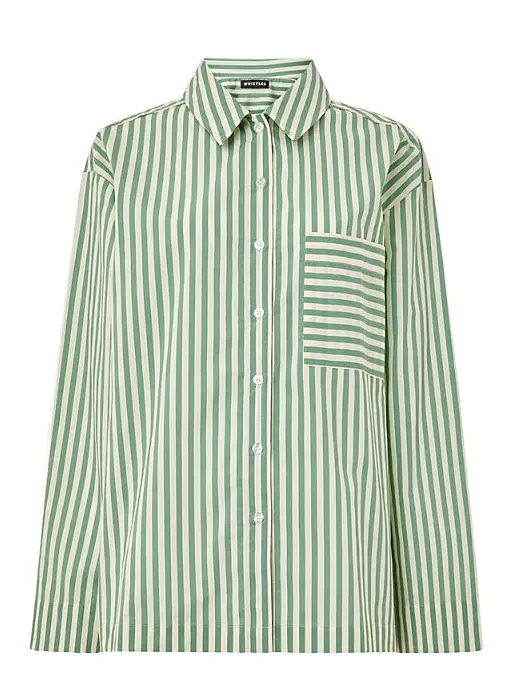 Whistles Stripe-print Relaxed-fit Pyjama Shirt - Multi-coloured