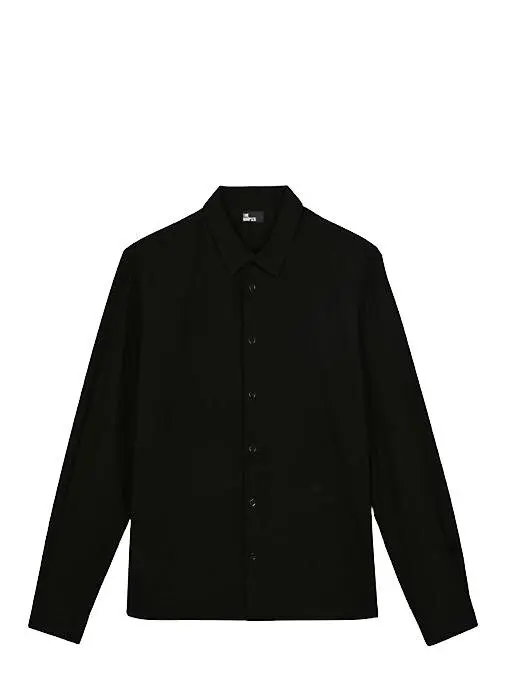 The Kooples Classic-collar Regular-fit Woven Shirt - Black