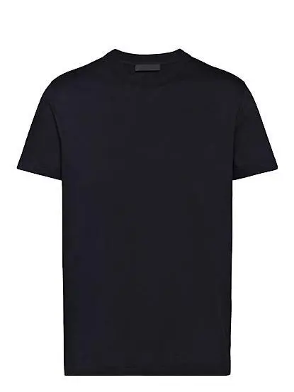 Prada Slim-fit Crew-neck Cotton T-shirts Pack Of Three - Black