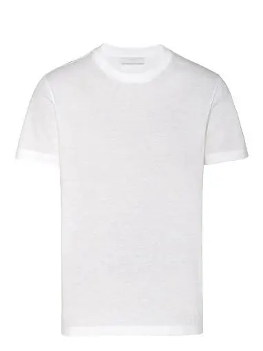 Prada Slim-fit Crew-neck Cotton T-shirts Pack Of Three - White