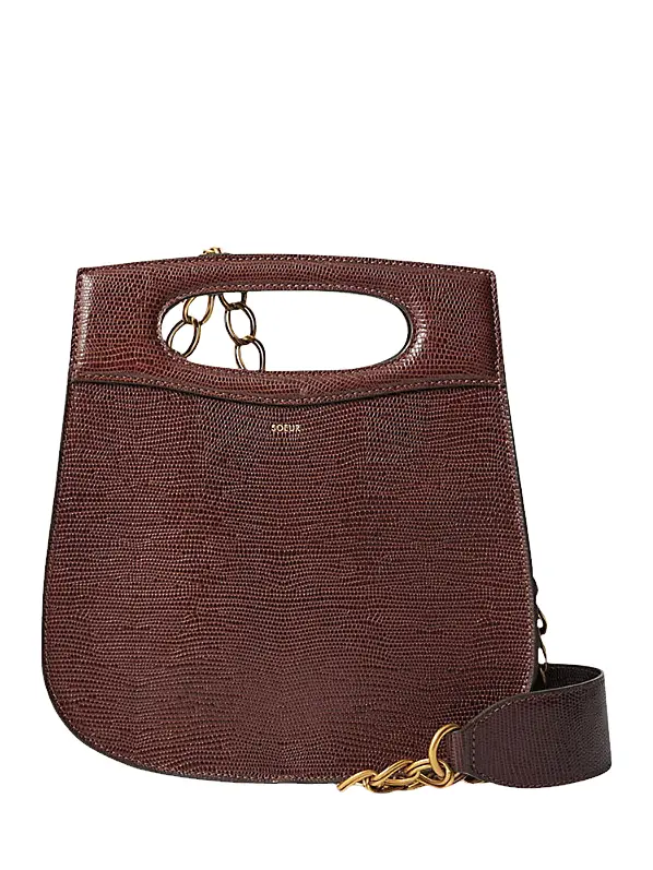 Soeur Cheri Leather Tote Bag - Brown