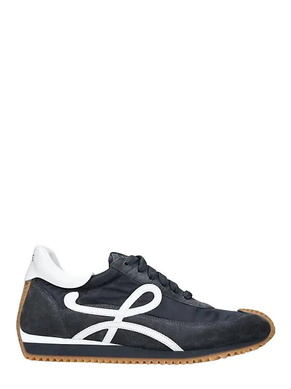 Loewe Flow Runner Leather And Shell Trainers - Blue/dark