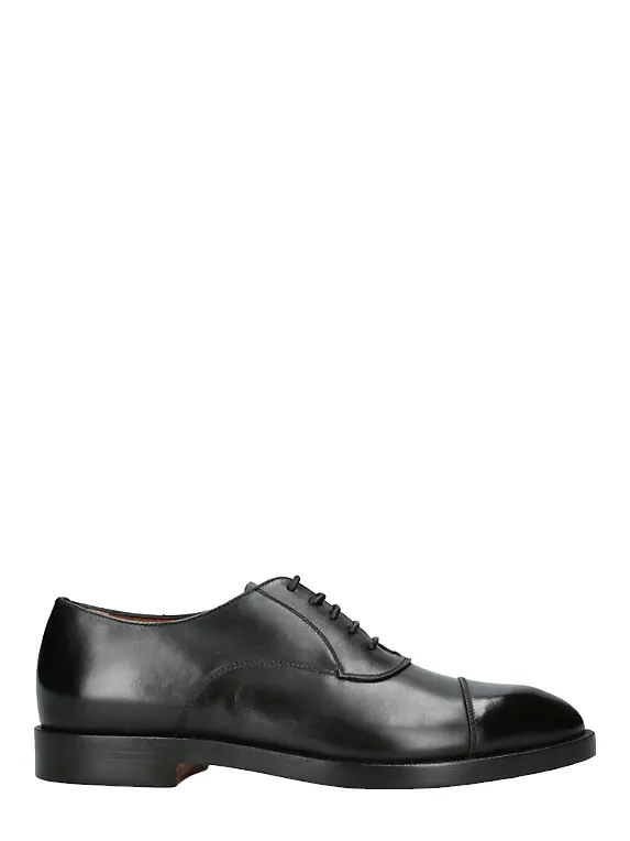 Zegna Torino Tonal-stitching Leather Oxford Shoes - Black