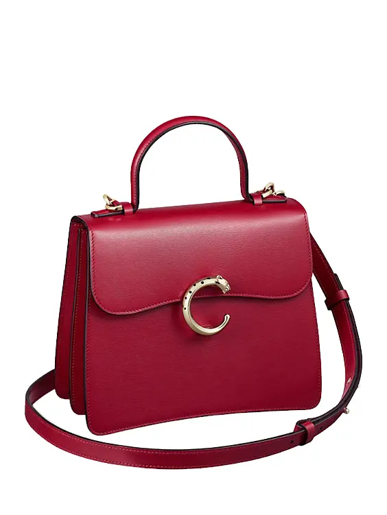 CARTIER Panthère De Small Leather Cross-body Bag - Cherry Red