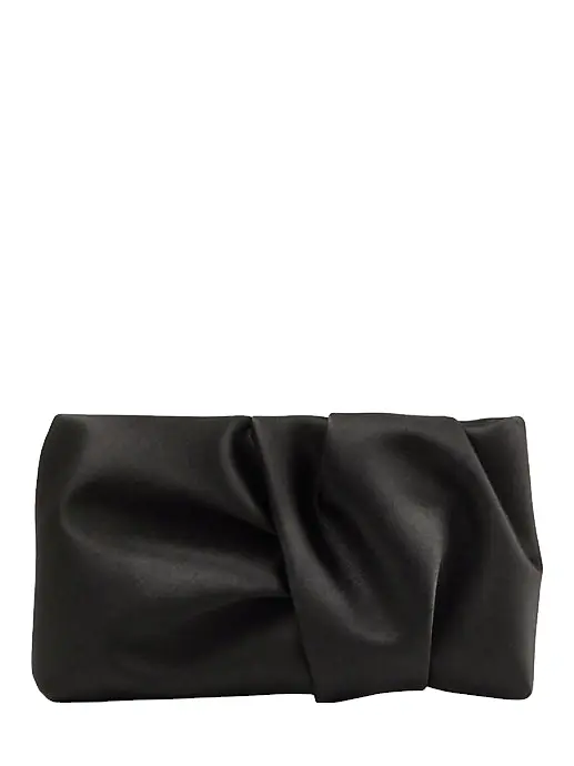 JIMMY CHOO Bonny Satin Clutch - Black