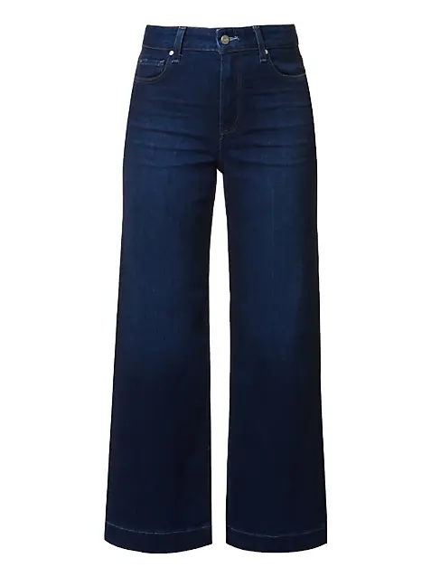 Paige Mid-rise Wide-leg Cotton-blend Jeans - The Disco