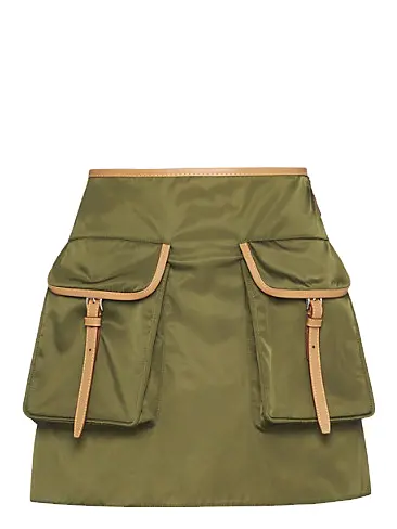 Prada Re-nylon Patch-pocket Mini Skirt - Green