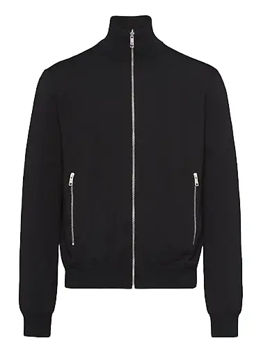Prada Reversible Wool And Nylon Jacket - Black