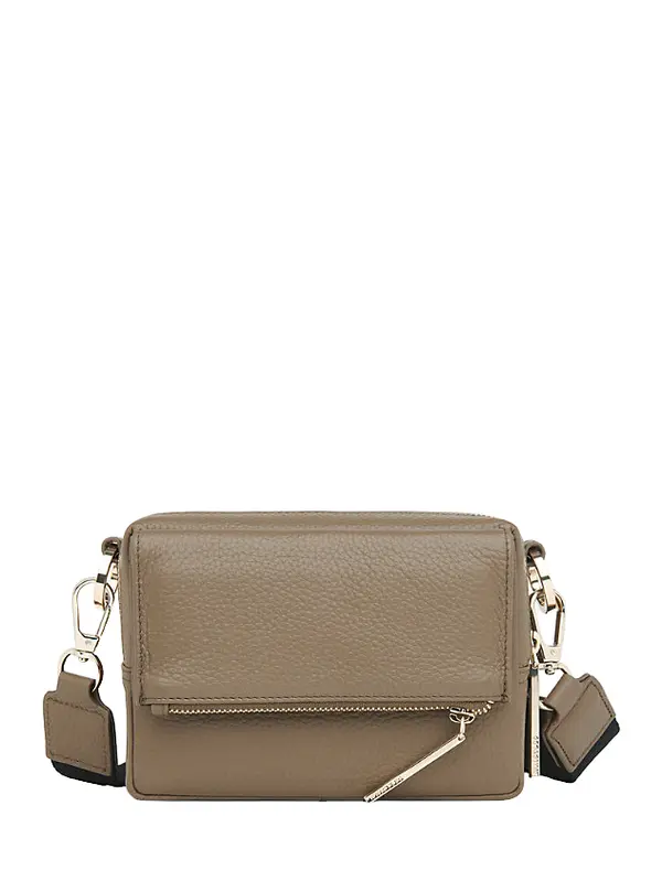 Whistles Bibi Leather Crossbody Bag - Khaki/olive