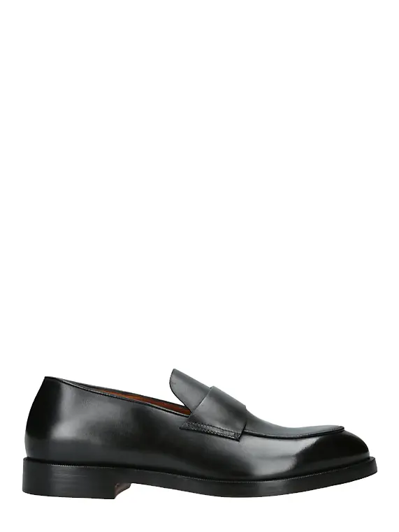Ermenegildo Zegna Leather Loafers - Black