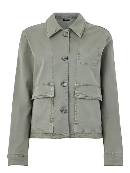 Whistles Marie Cotton Jacket - Khaki/olive