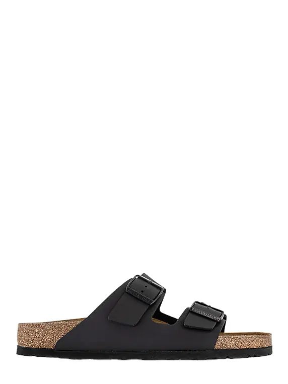 BIRKENSTOCK Arizona Double-strap Leather Sandals - Black