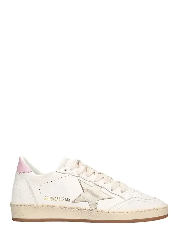 GOLDEN GOOSE Ball Star Logo-print Leather Low-top Trainers - White/oth